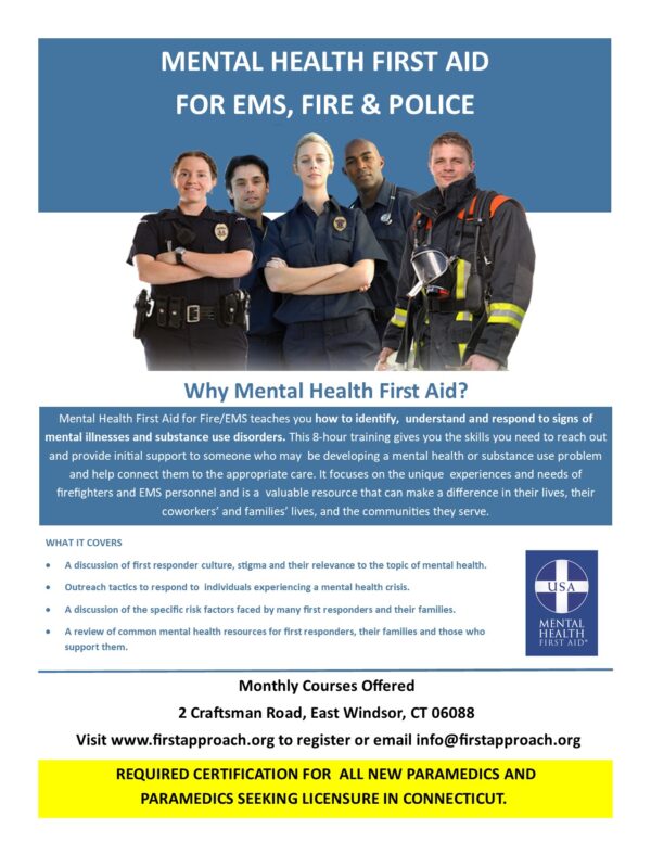 Mental Health First Aid for Fire & EMS by First Approach EMS Education